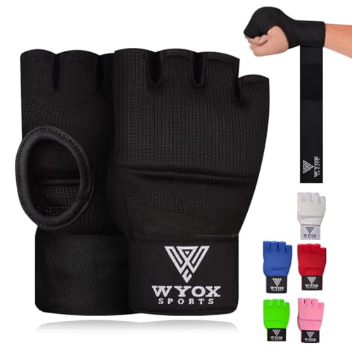 WYOX Boxing Hand Wraps Gel Knuckle Padded Inner Elastic Quick Wraps ...