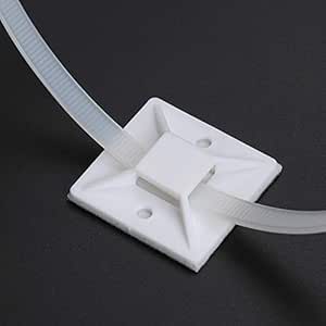 Self Adhesive Cable Tie Mounts - 3M Strongly Adhesive-Backed Zip Tie ...