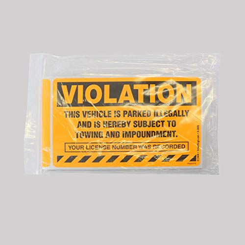 SmartSign (Pack of 50) 5 x 8 inch “Violation - Vehicle Illegally Parked ...