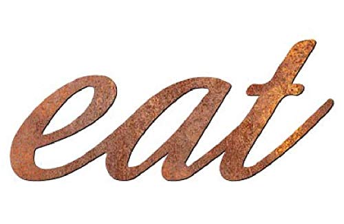 Amazon.com: 16" to 30" Eat Cursive Writing Metal Wall Art made in USA ...