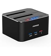 FIDECO Hard Drive Docking Station, USB 3.0 SATA HDD Docking Station for 2.5 & 3.5 inch SATA HDD ...