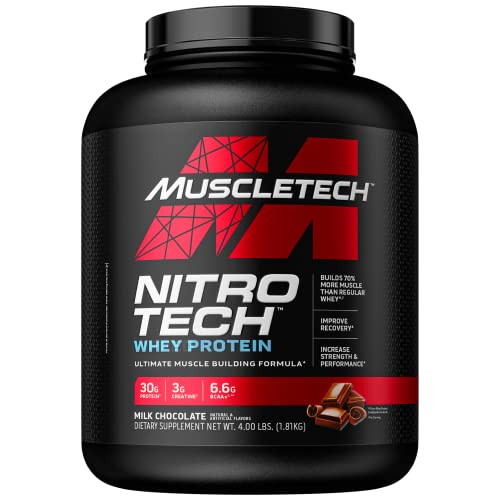 Whey Protein Powder | MuscleTech Nitro-Tech Whey Protein Isolate ...