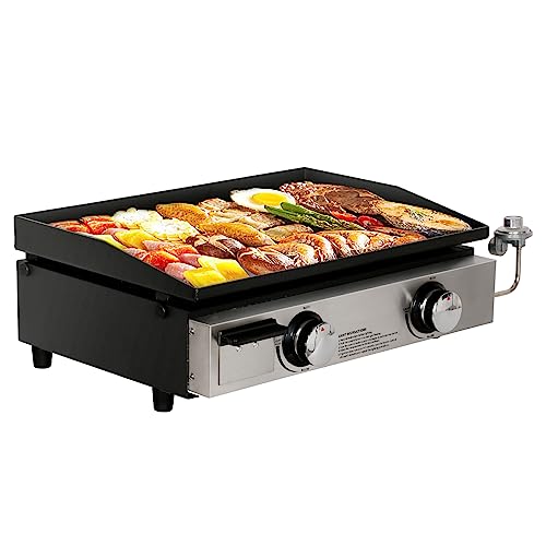 Hykolity 22 in. Heavy Duty Propane Gas Tabletop Griddle, 24,000 BTU Non ...