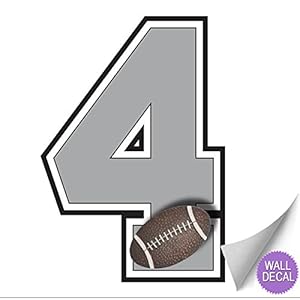 Amazon.com: Wall Number "4" Football Jersey Numbers Varsity Uniform ...