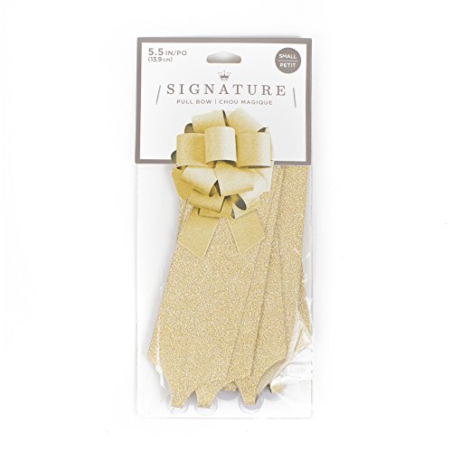 Hallmark Signature 5" Gift Bow (Gold Glitter) DIY Pull Bow for ...