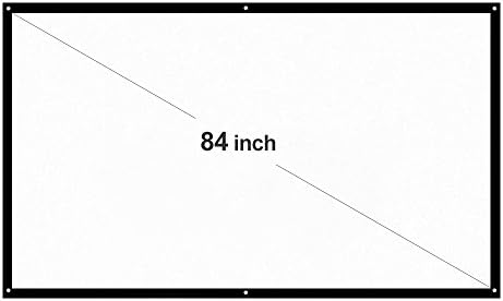 H84 Portable Projector Screen HD 16:9 White Dacron 84 Inch Diagonal ...