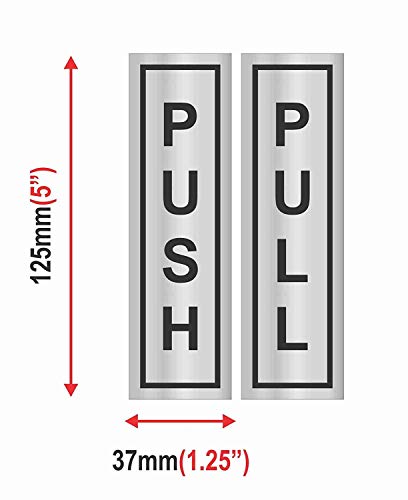 Buy Sevendi Push Pull Sign Boards Self Adhesive Stainless Steel Push ...
