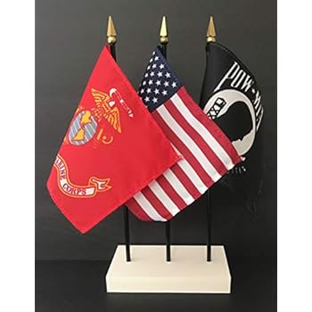 Amazon.com : Made in The USA. 1 American, 1 Marine Corps and 1 POW/MIA ...
