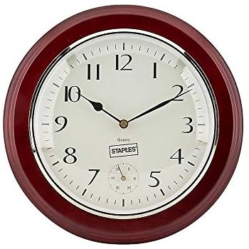 Amazon.com: STAPLES 812295 Wall Clock Plastic 14-Inch Dia. (18380 ...