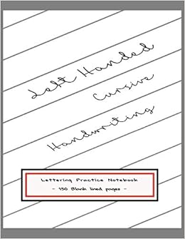 Left handed Cursive Handwriting - Lettering Practice Notebook: Amazon ...