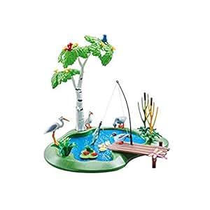 Amazon.com: PLAYMOBIL® 6574 Fishing Pond, Multicolor: Toys & Games