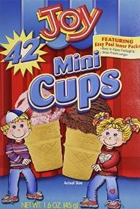 Amazon.com : Joy Mini Cups; Mini Ice Cream Cones for Kids, 42 Count (4 ...