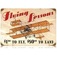 Amazon.com: Aviation and Flight Tin Metal Sign Bundle - 2 Pilot Signs ...