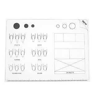 Amazon.com : Beaupretty Acrylic Nail Training Mat, Manicure Art ...