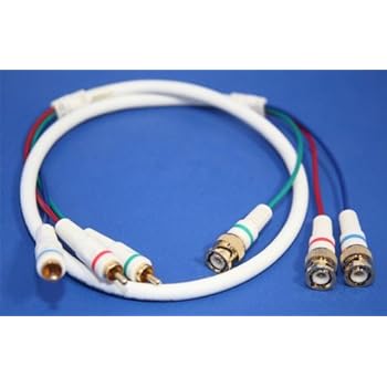Amazon.com: 3 RCA Male (RGB) to 3 BNC Component Video Cable, 3 ft: Home Audio & Theater