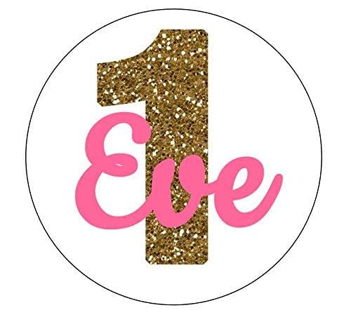 Amazon.com: Gold Number One Stickers with Dark Pink Name - Set of 24 ...