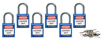 Brady 118960 Blue, Brady Compact Safety Lock - Keyed Alike (6 Locks ...