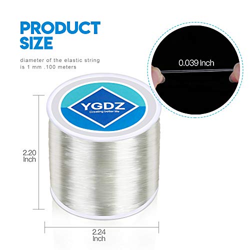 1mm Bracelet String, YGDZ Clear Elastic Cord Stretchy Crystal Thread ...