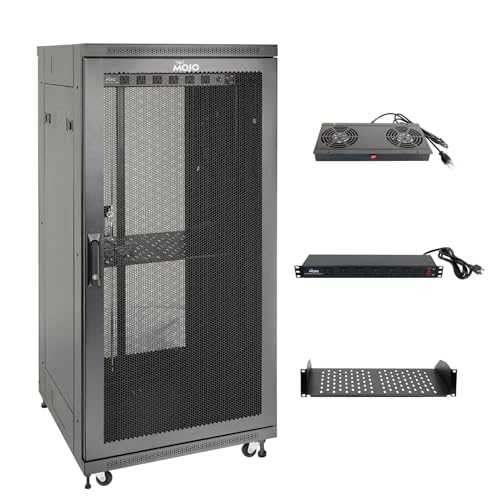 Tecmojo Fully Assembled 27U Network Cabinet AV Rack 23.6inch Depth ...