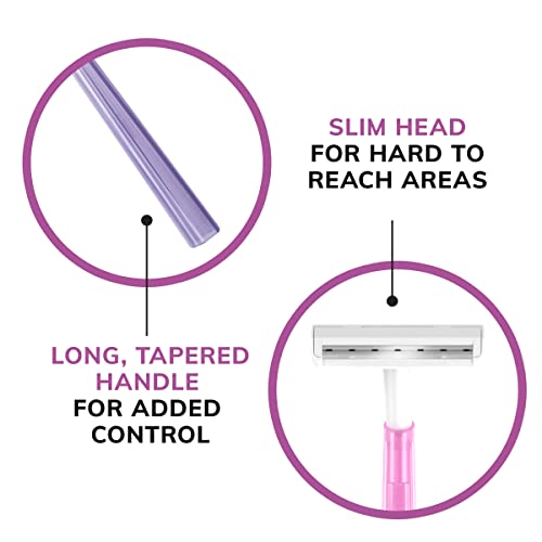 BIC Silky Touch Women's Disposable Razors, With 2 Blades, Pretty Pastel ...