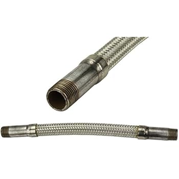 1/2" x 12" Stainless Steel Compressed Air Line Metal Flex Hose Tubing ...