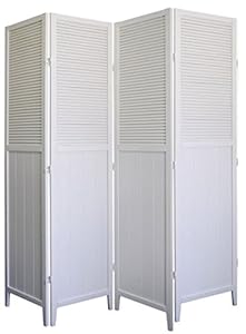 Amazon.com: 4 Panel Wood Room Divider - White: Kitchen & Dining