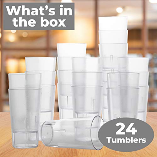 Restaurant Grade, BPA Free 12oz Clear Plastic Cup 24 pk. Break ...
