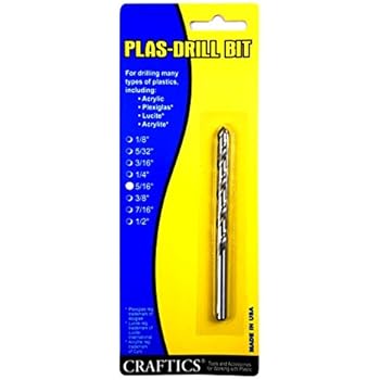 Plas Drill Bit Kit 8 Piece Kit for Acrylic and Other Plastics: Jobber ...