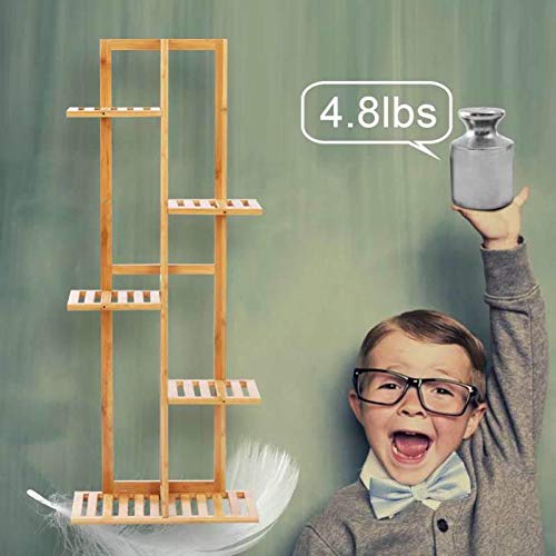 Gar-Life Bamboo Plant Stand Rack 5 Tier 6 Potted Indoor&Outdoor ...