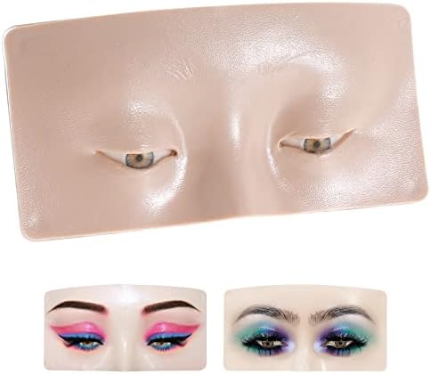 Silicone Eyeshadow Eyes Makeup Practice Face Board, Reusable Makeup ...