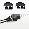 RJ45 Splitter Adapter 1 to2 Dual Female Port CAT5 6 LAN Ethernet ...
