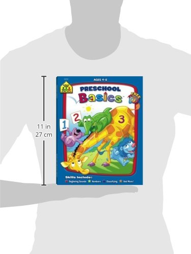 School Zone - Preschool Basics Workbook - 64 Pages, Ages 3 to 5, Colors ...