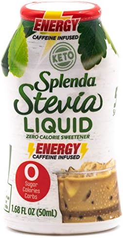 SPLENDA Stevia Liquid, Caffeine Infused Zero Calorie Sweetener Drops, 1 ...