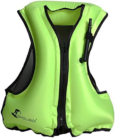 Adult Inflatable Swim Vest Life Jacket for Snorkeling Floating Device ...
