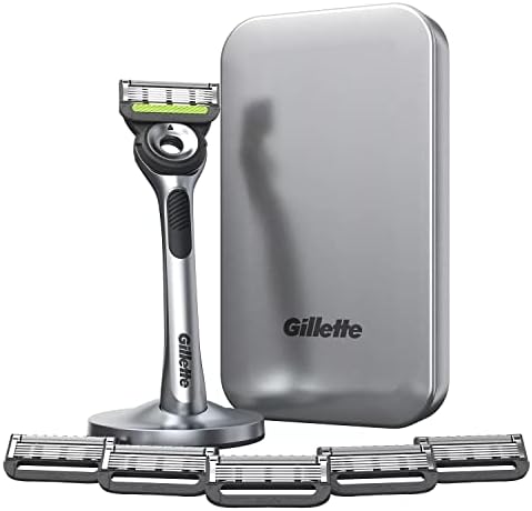 GilletteLabs with Exfoliating Bar Men's Razor & Travel Case + 6 Ct ...