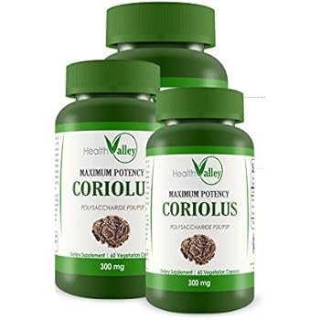 Amazon.com: Turkey Tail/Coriolus Versicolor 180 vCap PSK/PSP 50% ...