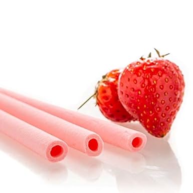 20 x Strawberry Flavour Edible Drinking Straws. Tasty and Fantastic ...