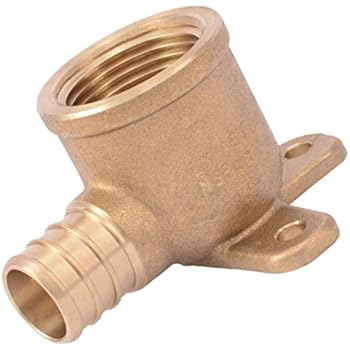 2 PIECES XFITTING 3/4" PEX X 1/2" FEMALE NPT THREADED DROP EAR ELBOW CRIMP FITTINGS - LEAD FREE ...