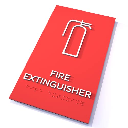Kubik Letters Fire Extinguisher Sign, ADA Compliant Modern Design Sign ...