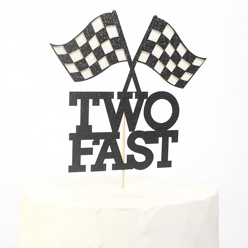 Mua Two Fast Birthday Cake Topper - Checkered Flag 2 Year Old Birthday ...
