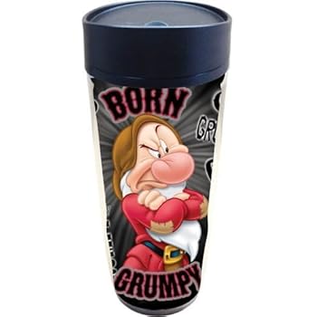 Amazon.com: Disney Grumpy Born Travel Mug: Disney Travel Coffee Mugs ...