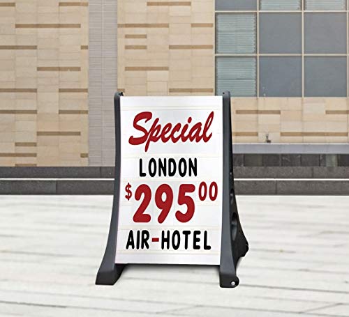 28 X 44 Changing Letter Outdoor Curb Sign White XL QLA Deluxe Message ...