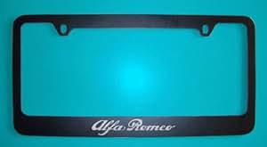 Amazon.com: Alfa Romeo Black License Plate Frame (Zinc Metal): Automotive