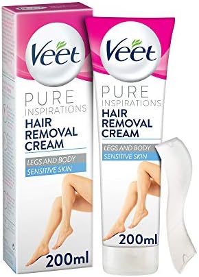 Veet Pure Inspirations Hair Removal Cream for Sensitive Skin, Body ...