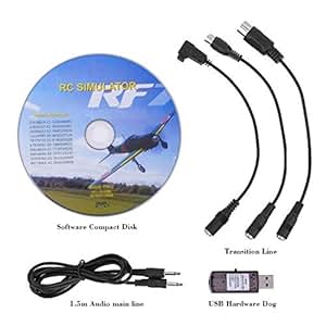 USB Flight Simulator, 22 in 1 RC USB Flight Simulator Adapter Cable for ...