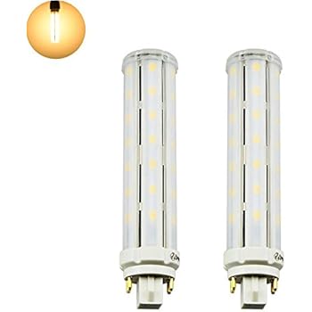 Bonlux 2-pack 13W GX24 Rotatable LED PLC Lamp G24Q/GX24Q 4-pin Base 26W ...