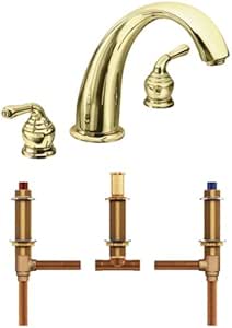 Moen T954P-4792 Monticello Two-Handle High Arc Roman Tub Faucet with ...