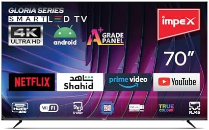 Impex 65-Inch 4K Ultra HD Smart Android LED TV-Frame Less Design,Mirror ...