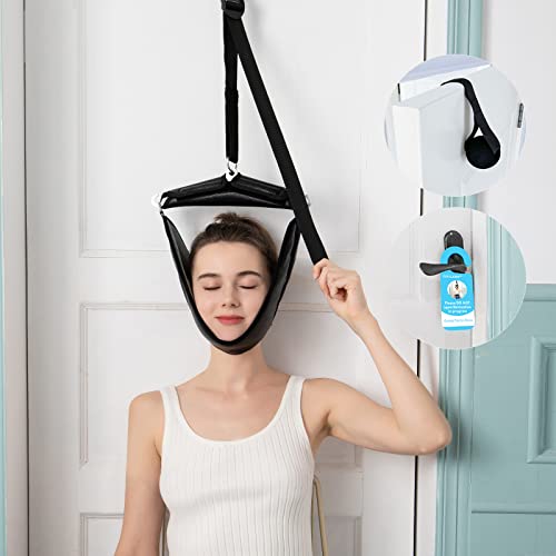 Cervical Neck Traction Device Over Door for Neck Pain Relief, Portable ...