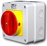 Gewiss GW70432 Rotary Isolator Switch 16amp 3 Pole IP65 3 Phase TP ...